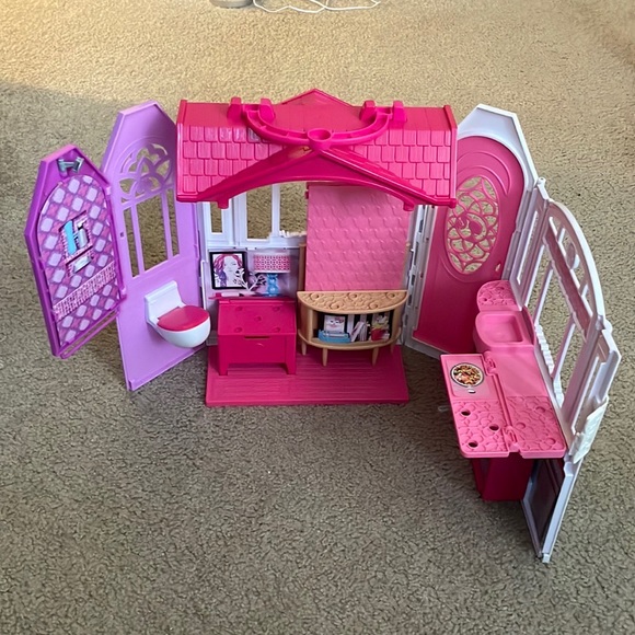 Mattel | Toys | Barbie Portable House Folds Into A Carrier | Poshmark